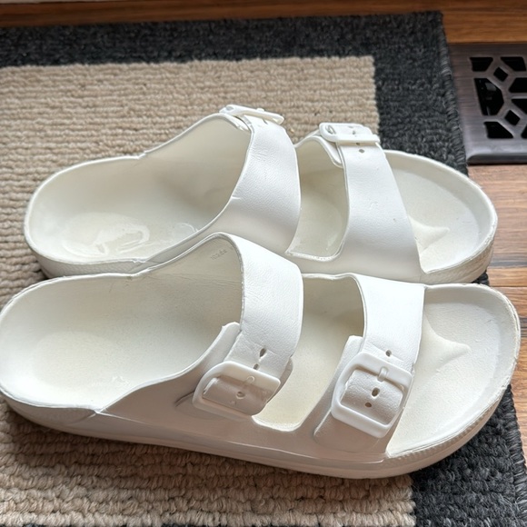 Shoes | Mens White Buckle Slides | Poshmark